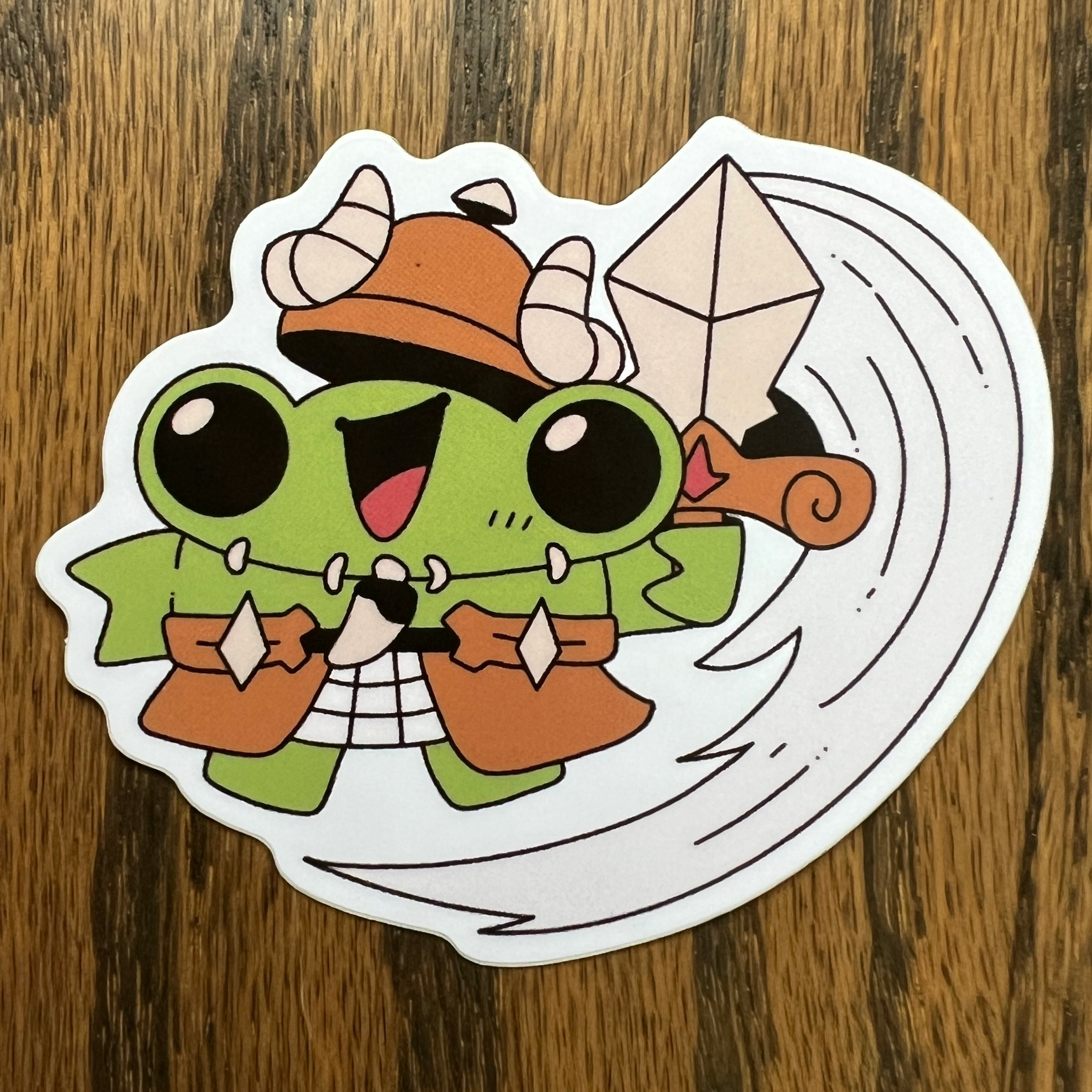 RPG Frogs Barbarian Warrior Stickers - Die Cut – Cheekytweethart