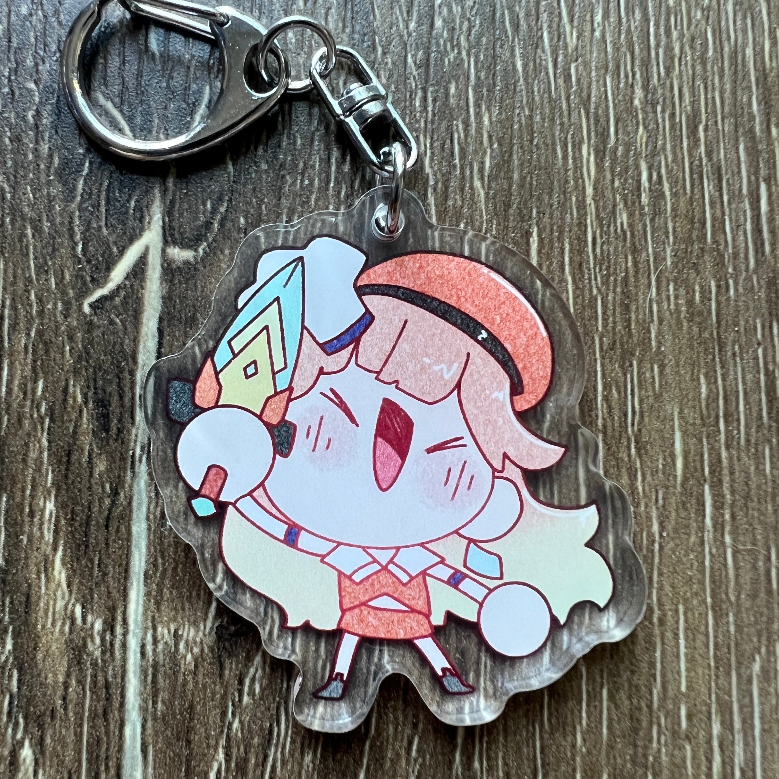 Holo Vtuber Chibi Takanashichan Kiara Acrylic Charm Keychain Accessory ...