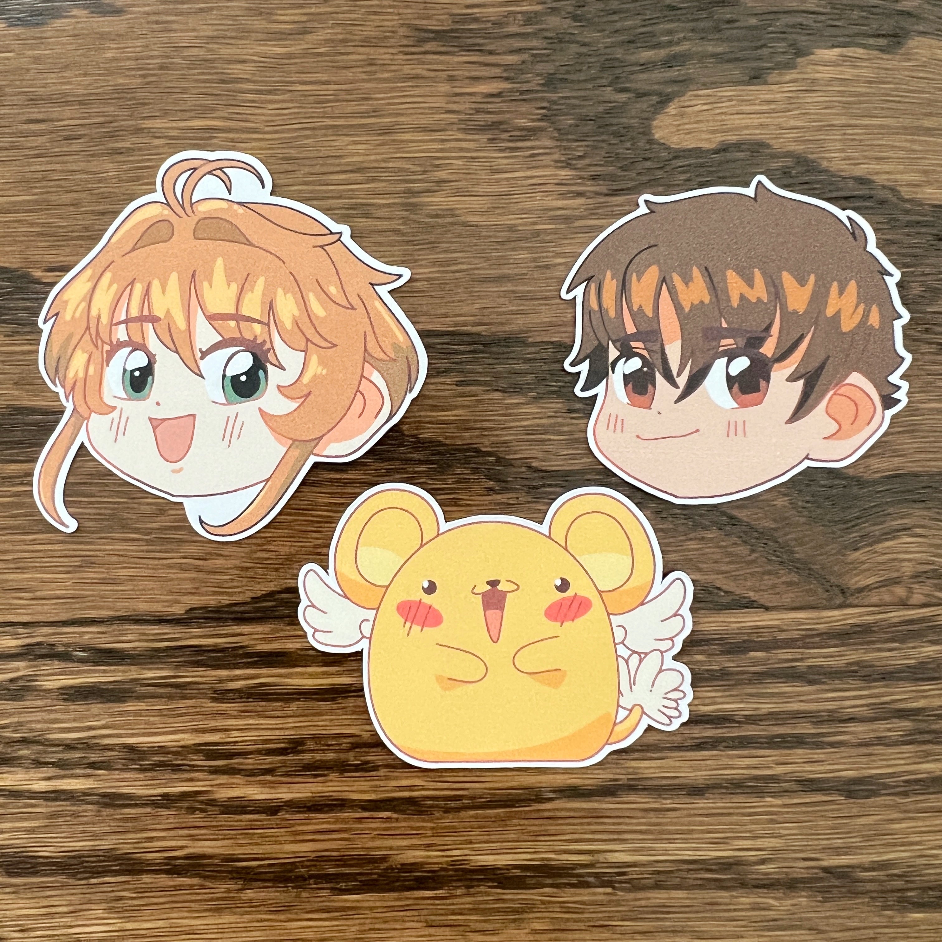 CCS Anime Chibi Stickers - Die Cut - Sakura, Syaoran, Kero ...