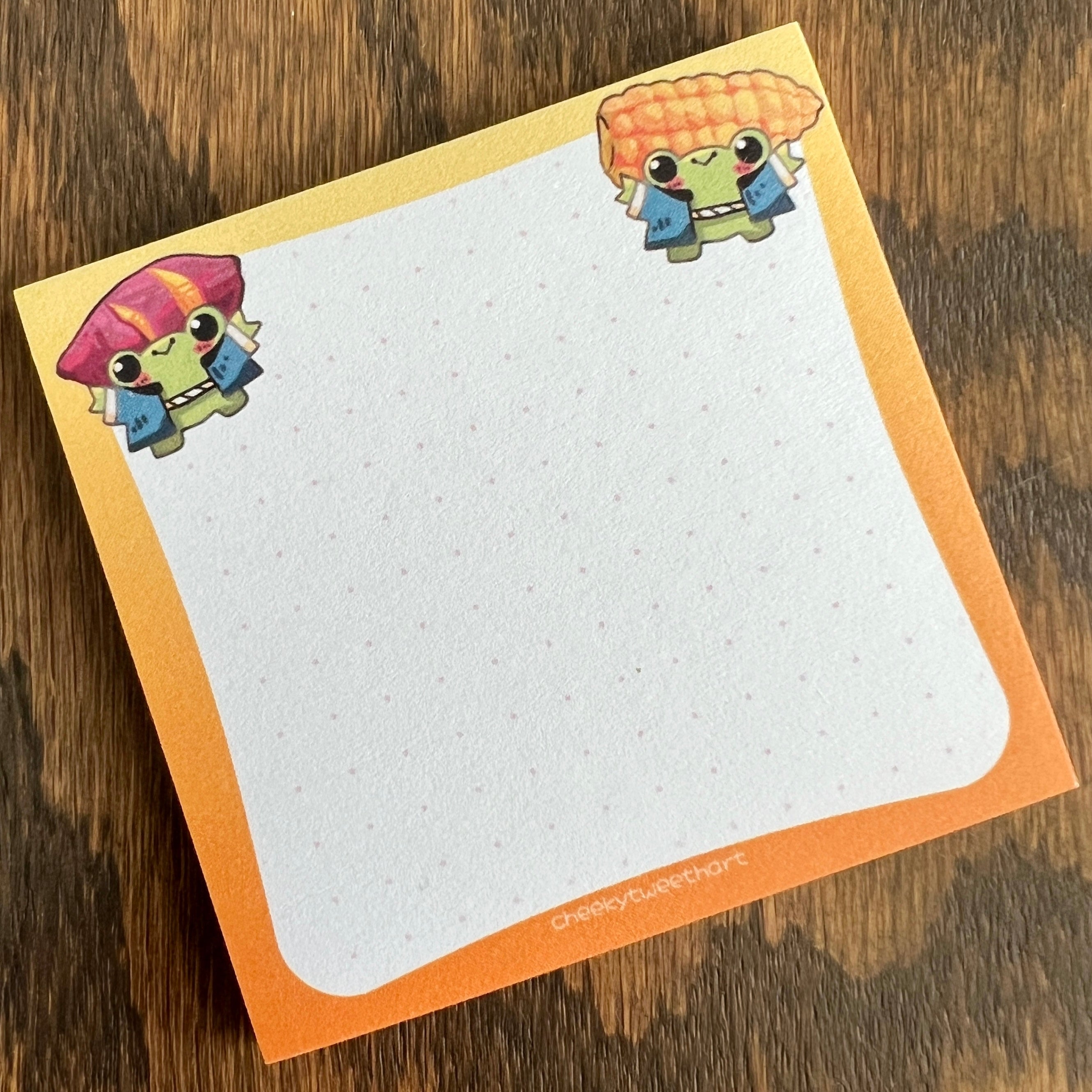 Sweet Potato & Corn Ribbert Frog Food Dot Sticky Notes #NP018 ...