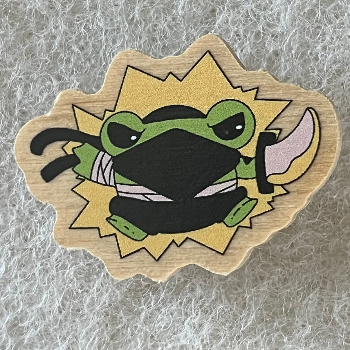 RPG Frogs Wood Pins - Ninja, Rogue, Assassin, Bard, Musician, Archer ...