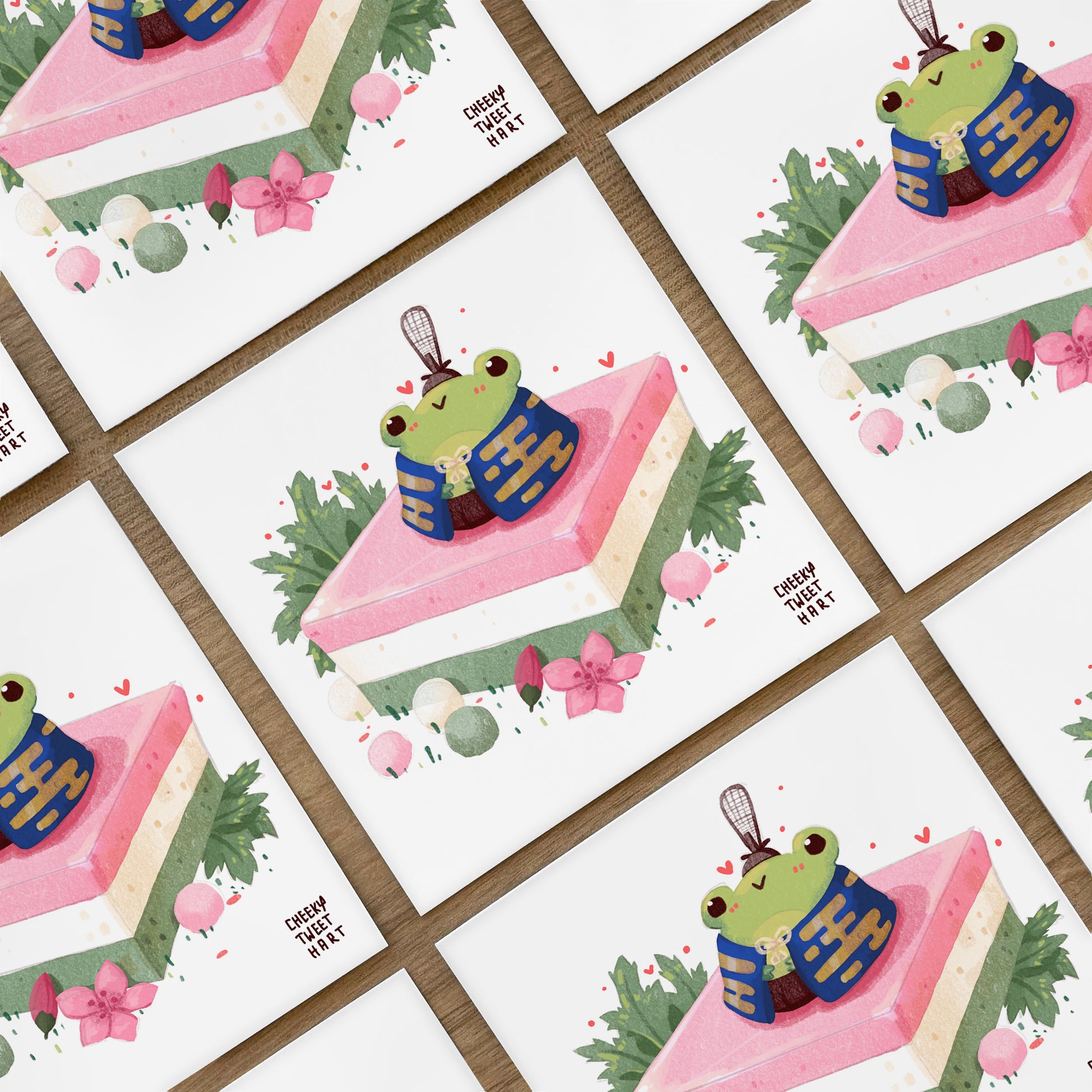 Hishi Mochi Ribbert Frog Art Prints #AP100 – Cheekytweethart