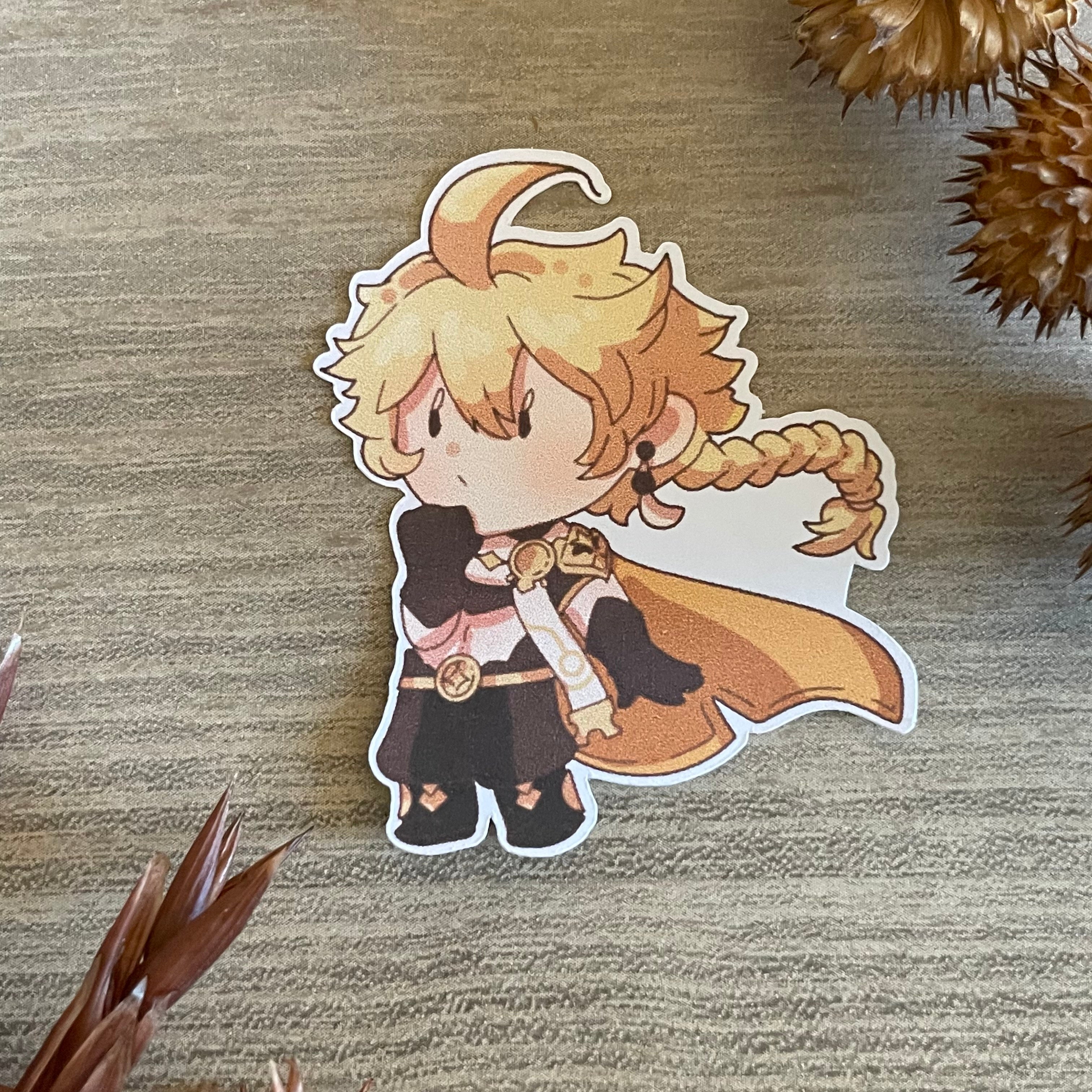 Genshin Impact Traveler Aether Stickers - Die Cut – Cheekytweethart